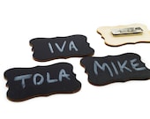 Set of 10 Chalkboard Magnetic Name Tags. Reusable Name Badges. - Etsy