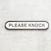 Please Knock Wooden Door Sign. Classic Indoor Signage With Raised ...