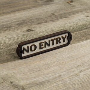 Wooden No Entry Door Sign. Vintage British Railway Style. Handmade ...
