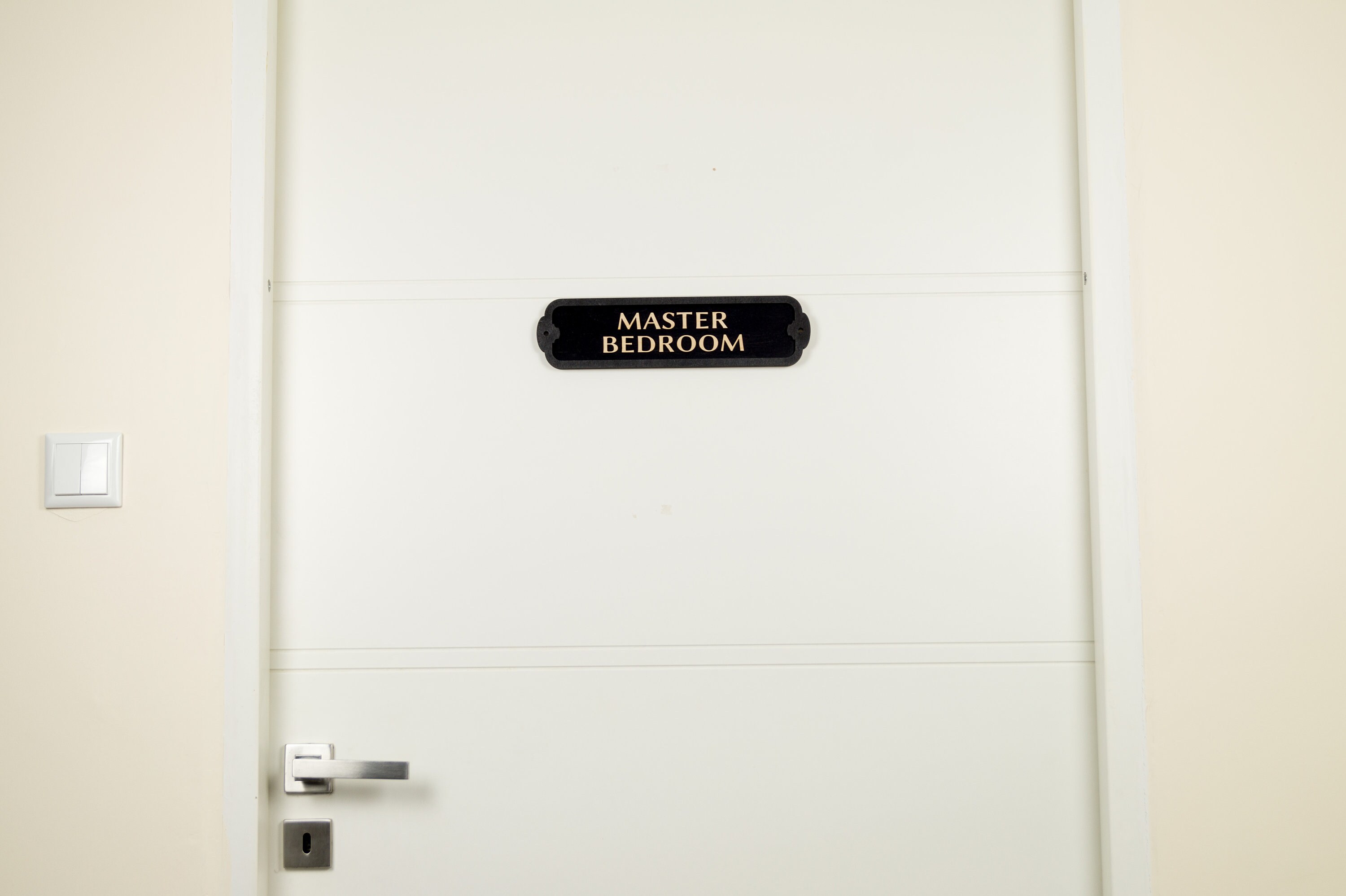 Wood Master Bedroom Door Sign. Closet Sign. Vintage Style Wall Plate ...