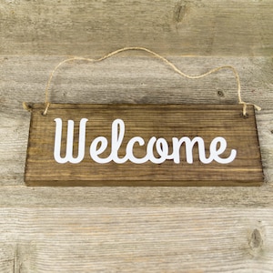 Welcome Sign, Freestanding Sign, Hanging Sign, Rustic Sign, Wedding ...