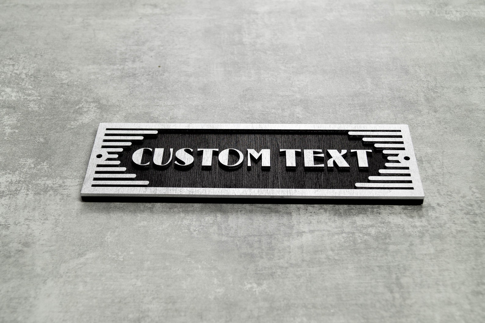 Cusom Text Art Deco Door Sign, Your Personalized Wooden Plate for Home ...