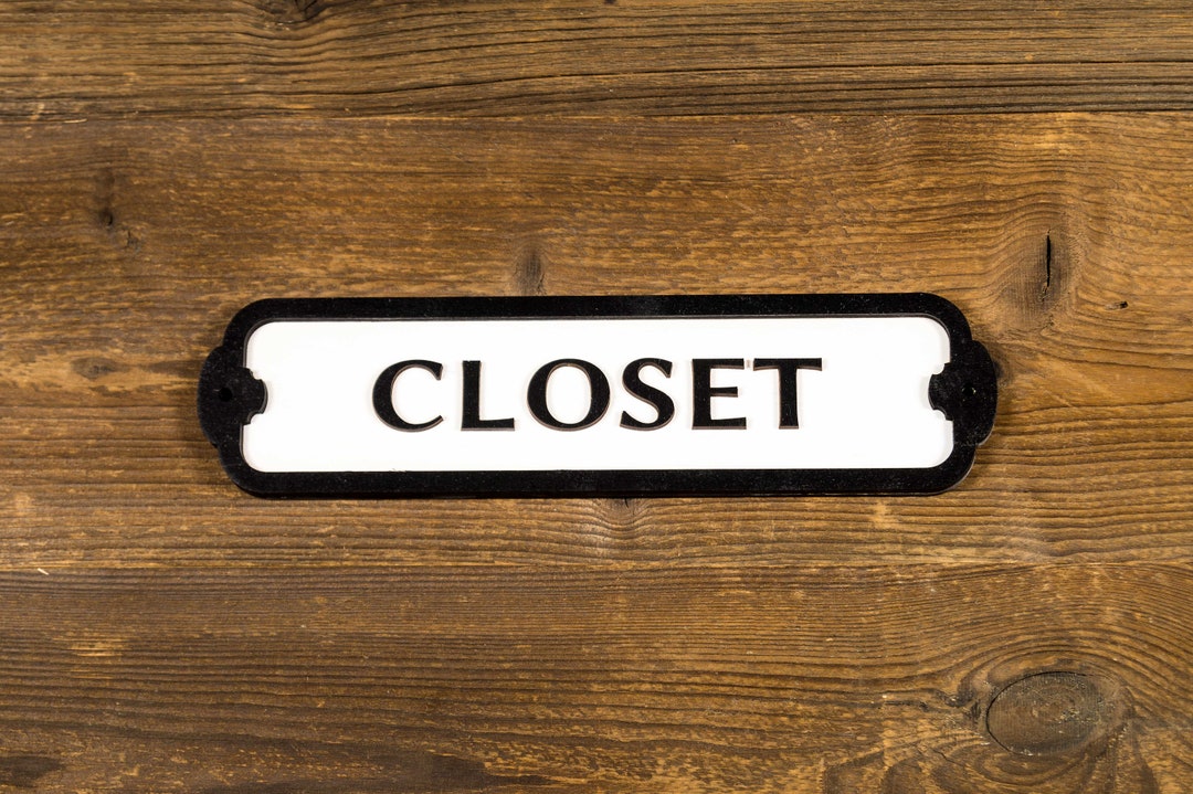 Closet Door or Wall Sign. Closet Sign. Vintage Style Wall Plate. - Etsy