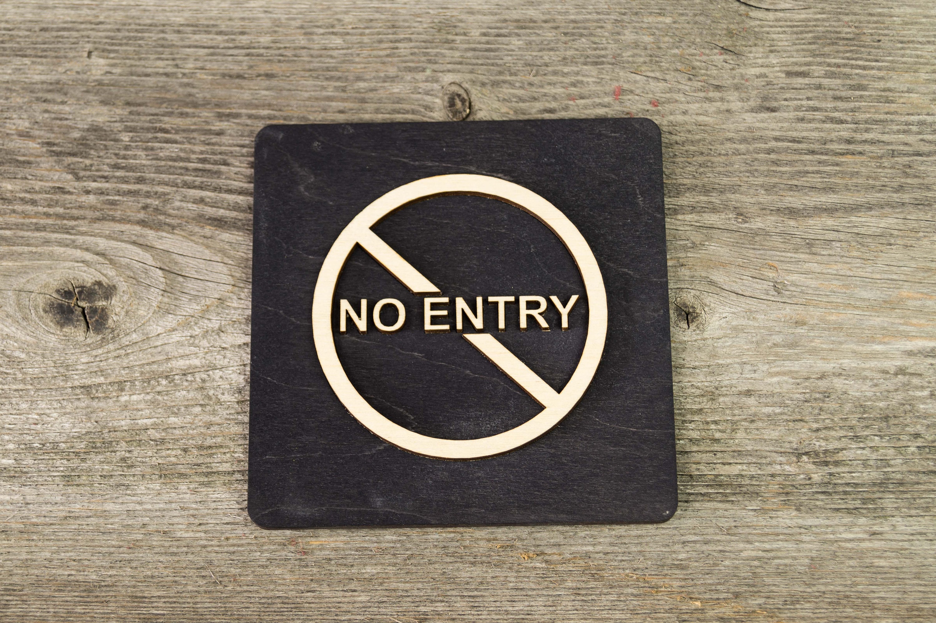 No Entry Do Not Enter Door Sign. Wooden Door Signage. | Etsy