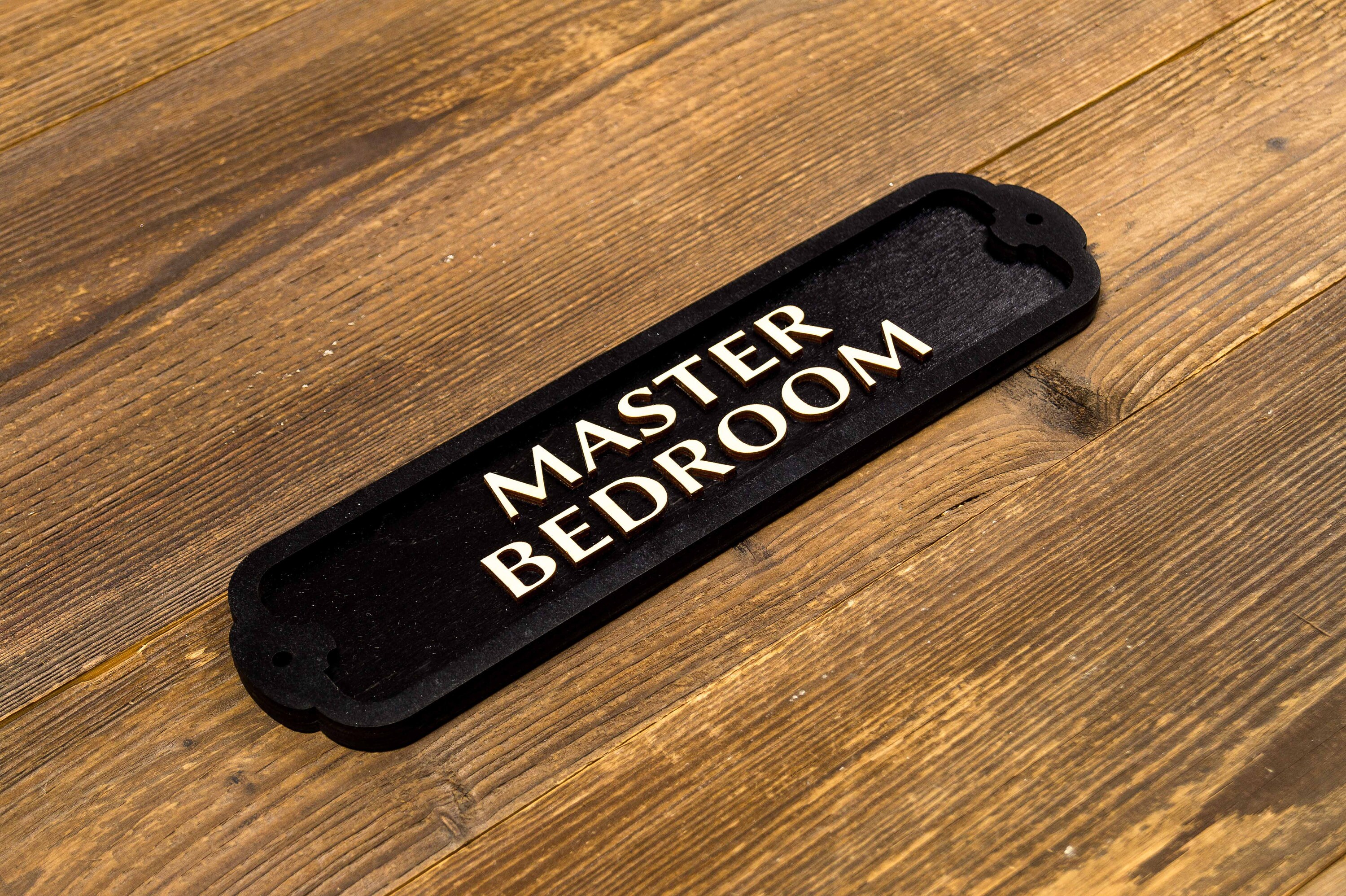 Wood Master Bedroom Door Sign. Closet Sign. Vintage Style Wall Plate ...