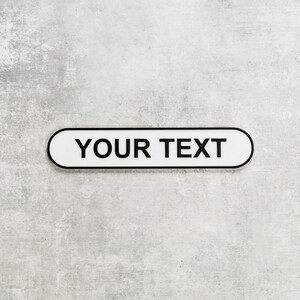 Custom Bioplastic Door Sign With Your Own Text, Personalized Eco ...