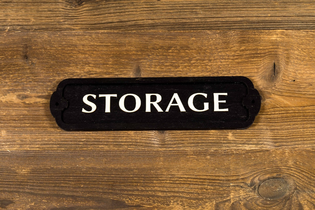 Wood Storage Room Door Sign. Vintage Style Wall Plate. - Etsy