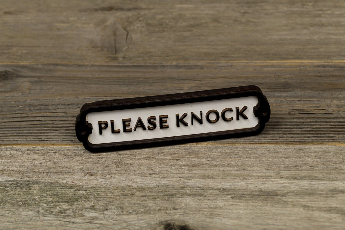 Please Knock Door Sign. Vintage British Railway Style. - Etsy