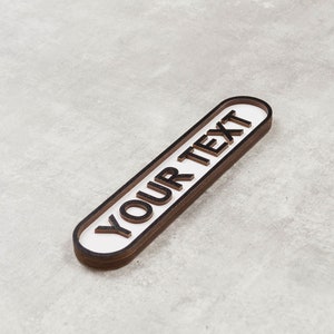 Personalized Wooden Door Sign With Your Custom Text. Classic Indoor ...