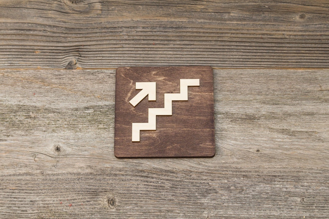 Staircase up Wooden Sign. Stairway Plate. - Etsy