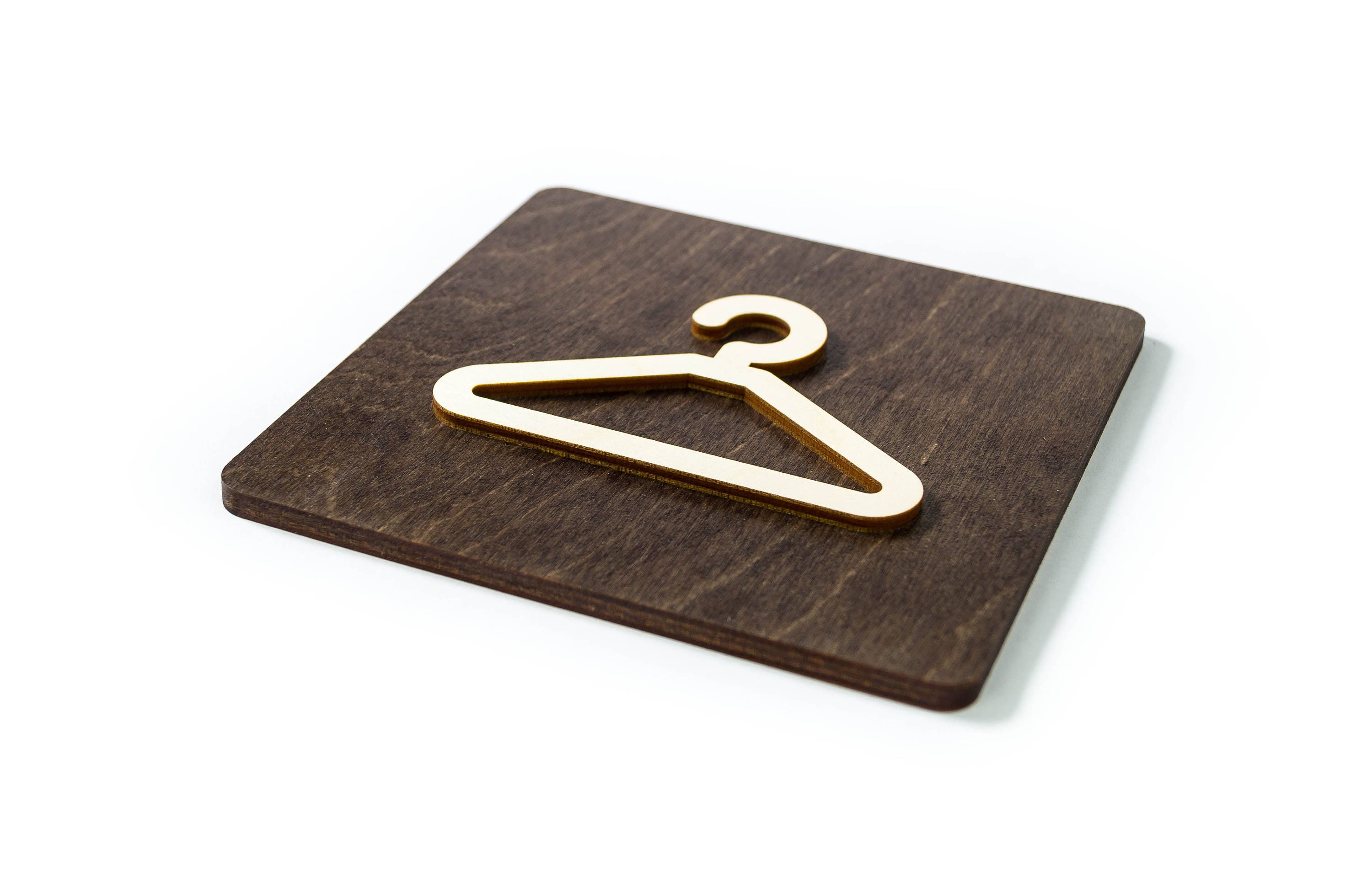 Changing Room or Coat Check Door Sign. Wooden Self-adhesive - Etsy