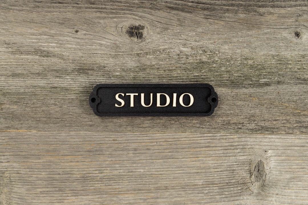 Wooden Studio Door Sign. Vintage British Railway Style. Handmade Retro ...