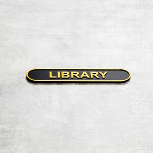 Library Bioplastic Door Sign, Book Lover Gift Idea, Indoor and Outdoor ...