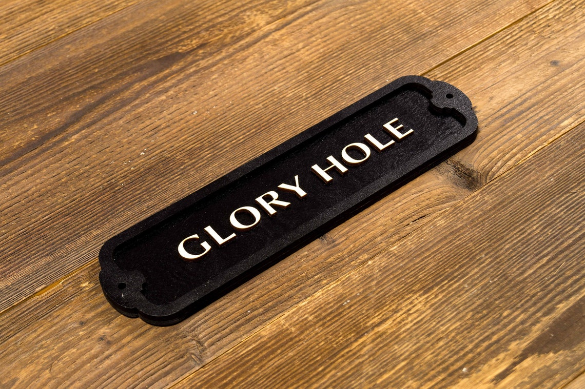 Glory Hole Door Sign. Wooden Retro Style Plate. British - Etsy