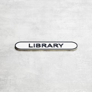 Library Bioplastic Door Sign, Book Lover Gift Idea, Indoor and Outdoor ...