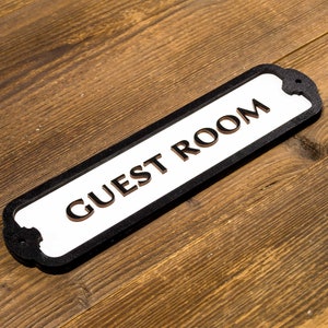 Guest Room Door Sign. Vintage Style Wall Plate. - Etsy
