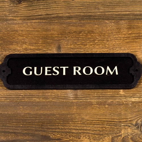 Guest Room Door Sign. Vintage Style Wall Plate. - Etsy