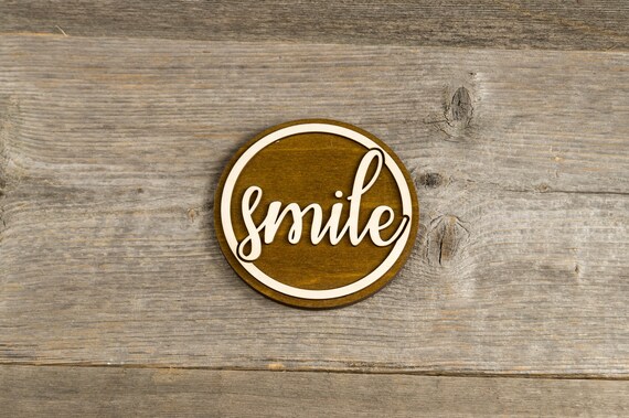 Smile Wooden Sign. Door or Wall Mounted. - Etsy