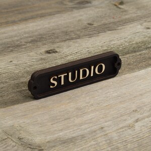 Wooden Studio Door Sign. Vintage British Railway Style. Handmade Retro ...