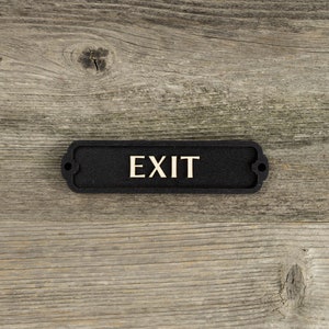 Wooden Exit Door Sign. Vintage British Railway Style. Handmade Retro ...