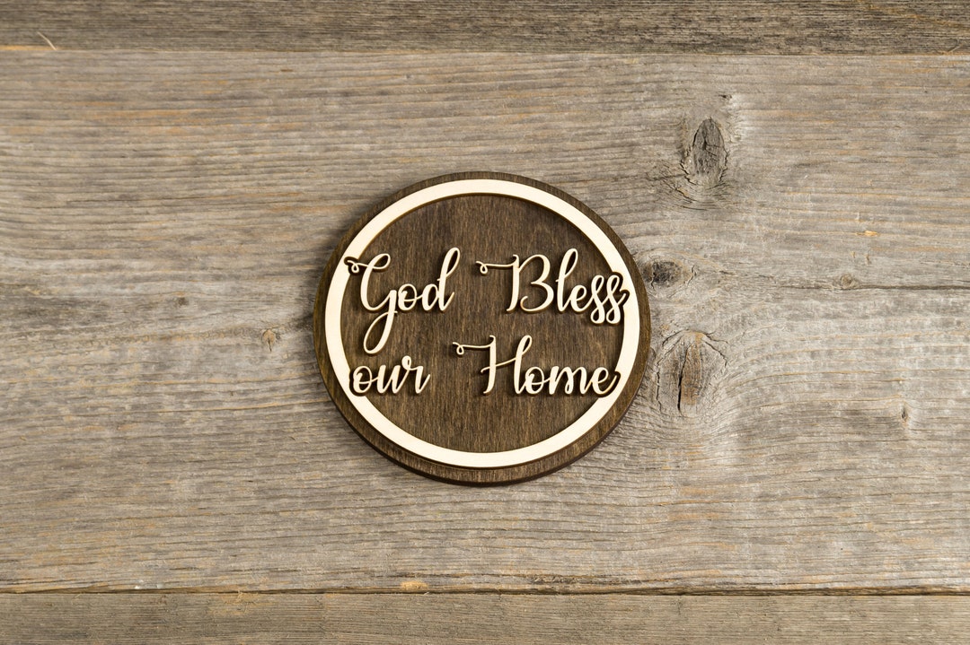 God Bless Our Home Wooden Sign. Door or Wall Mounted. - Etsy