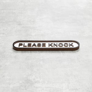 Please Knock Wooden Door Sign. Classic Indoor Signage With Raised ...
