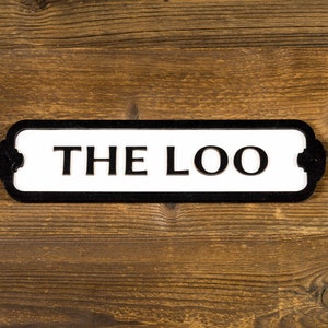 The Loo Door Sign. Wooden Retro Style Plate. British Railway Style. - Etsy