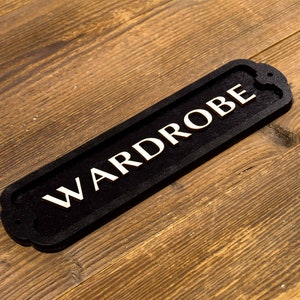 Wood Wardrobe Door Sign. Closet Sign. Vintage Style Wall Plate. - Etsy