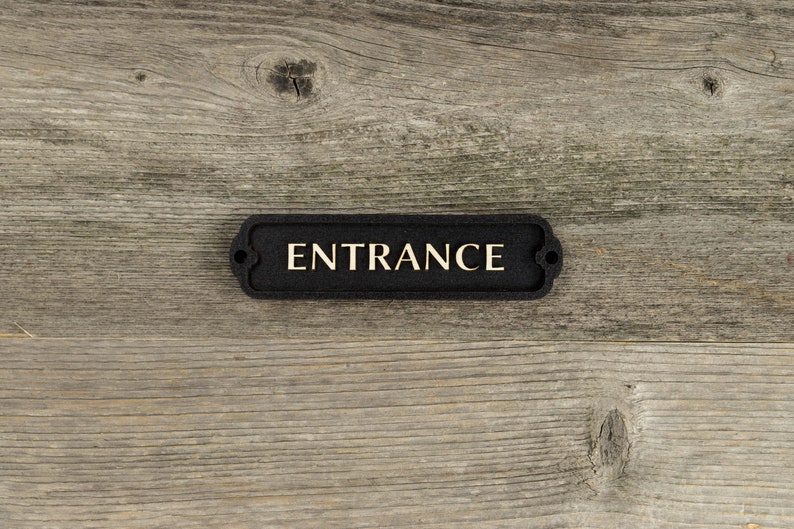 Wooden Entrance Door Sign. Vintage British Railway Style. Handmade ...
