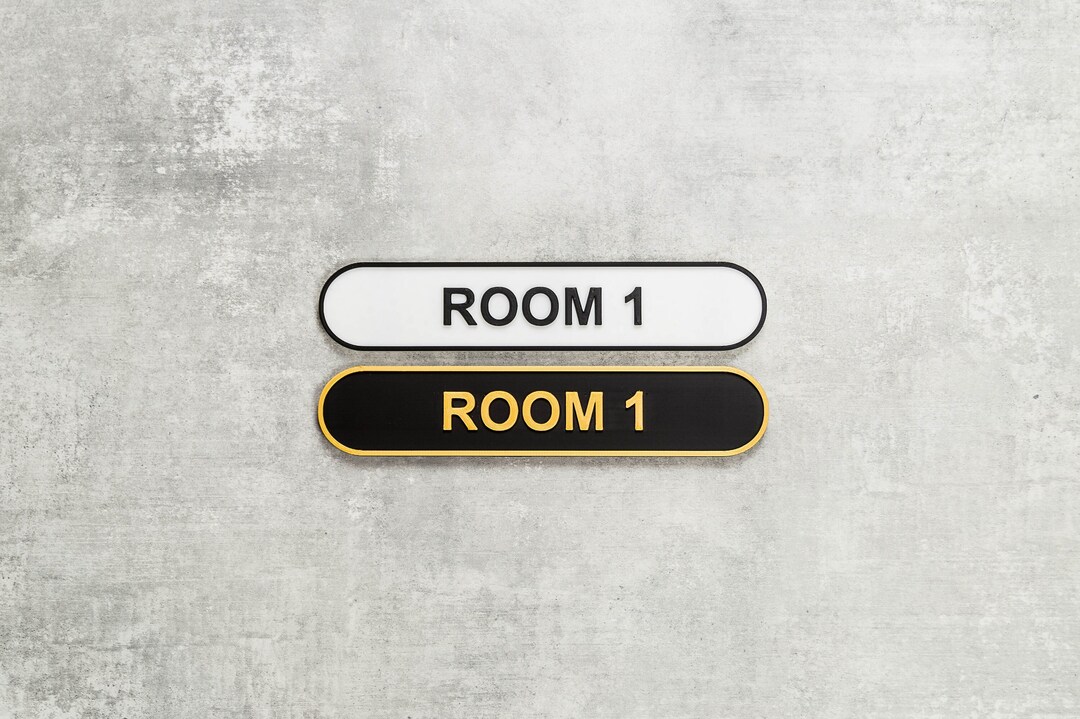 Custom Room Number Sign, Bioplastic Door Plaque, Indoor and Outdoor ...