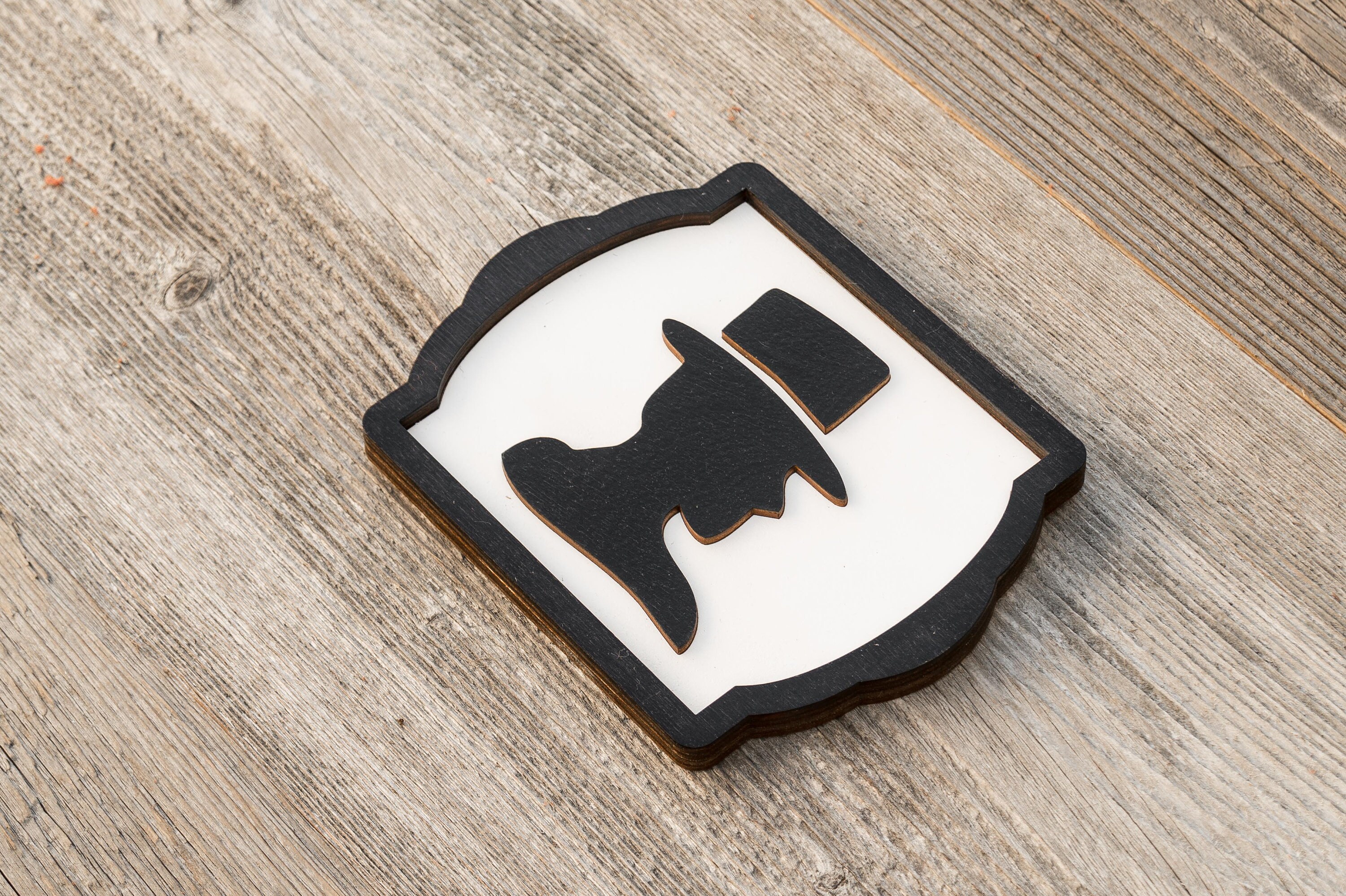 Retro Style Wooden Restroom Door Signs Set. Rustic Toilet Decorations ...
