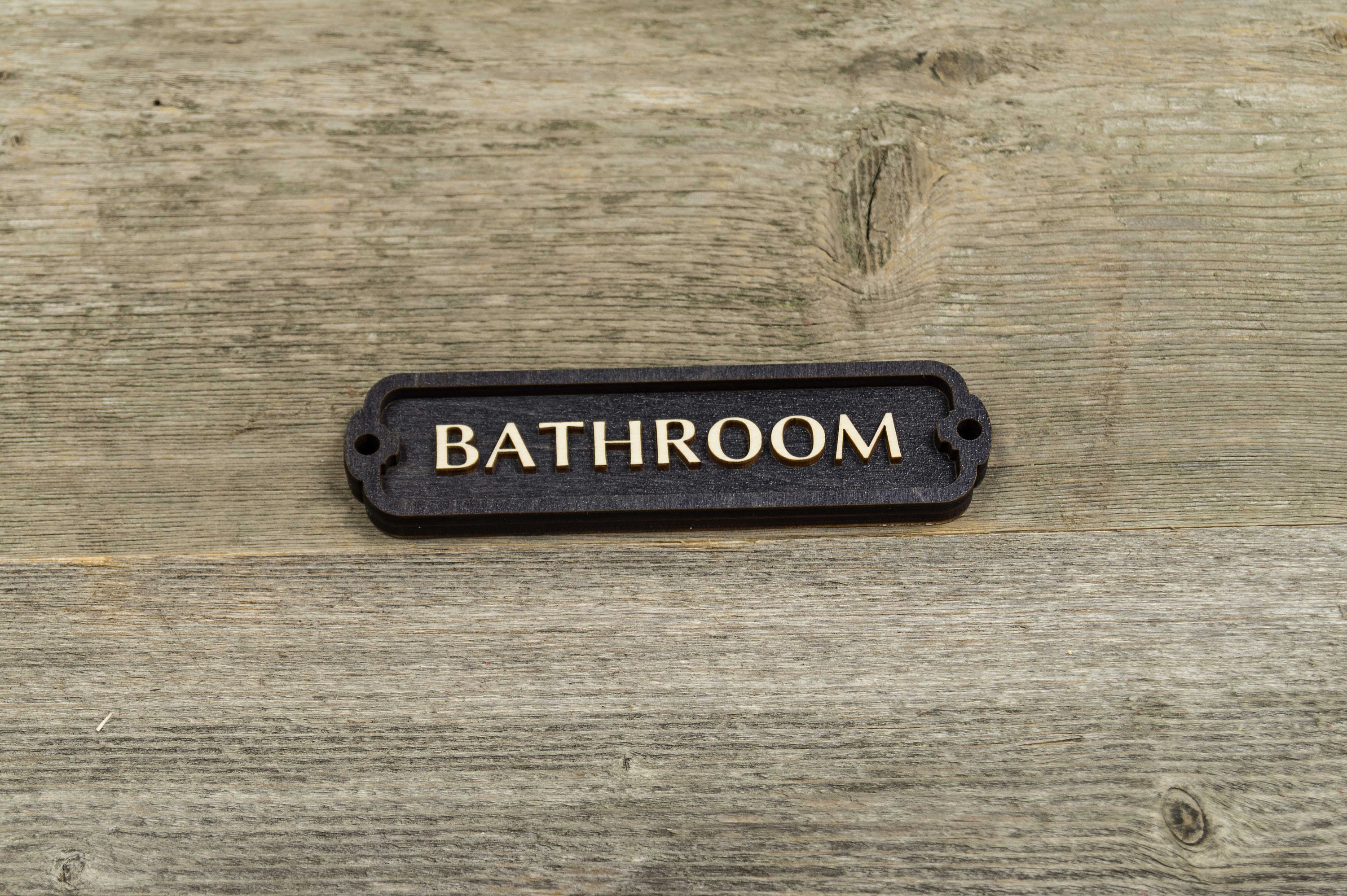Bathroom Door Sign Toilet Door Sign Door Plaque Vintage - Etsy