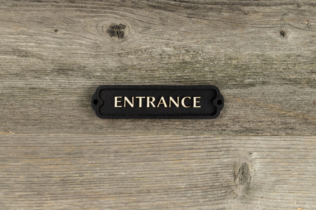 Wooden Entrance Door Sign. Vintage British Railway Style. Handmade ...