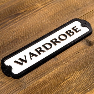 Wood Wardrobe Door Sign. Closet Sign. Vintage Style Wall Plate. - Etsy
