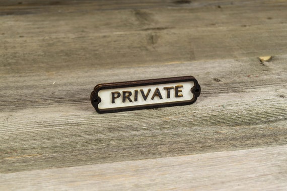 Private Door Sign Toilet Door Sign Door Plaque Vintage | Etsy