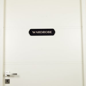 Wood Wardrobe Door Sign. Closet Sign. Vintage Style Wall Plate. - Etsy