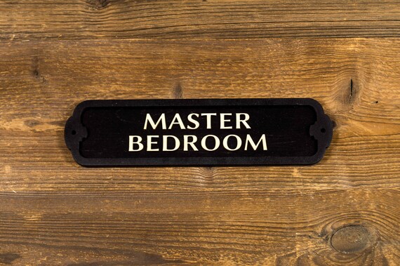 Wood Master Bedroom Door Sign. Closet sign. Vintage style wall | Etsy