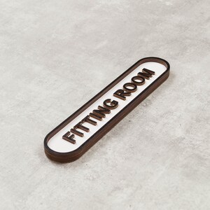 Fitting Room Wooden Door Sign. Classic Indoor Signage With Raised ...