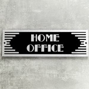 Home Office Door Sign, Remote Job, Art Deco Style Plate - Etsy