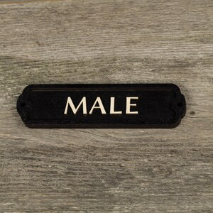 Wooden Men, Male Restroom Door Sign. Vintage British Railway Style ...