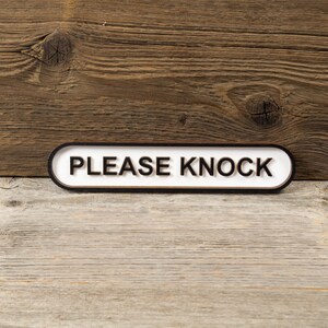 Please Knock Wooden Door Sign. Classic Indoor Signage With Raised ...