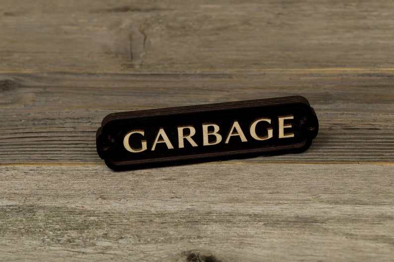 Wooden Garbage, Trash Sign. Vintage British Railway Style. Handmade ...