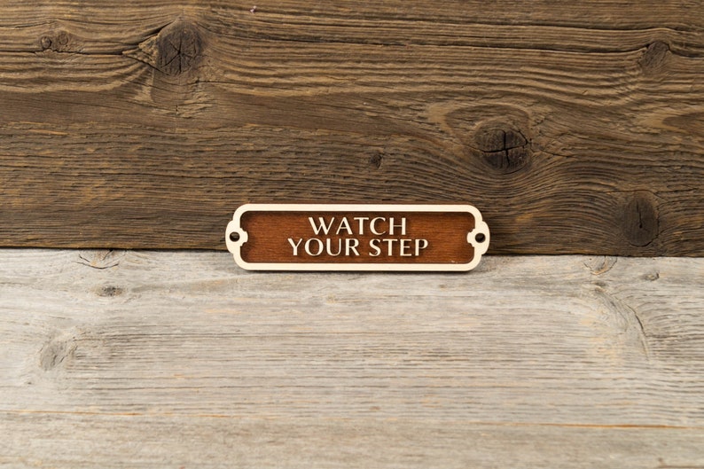 Watch Your Step Wooden Door or Wall Sign. Vintage British Railway Style ...