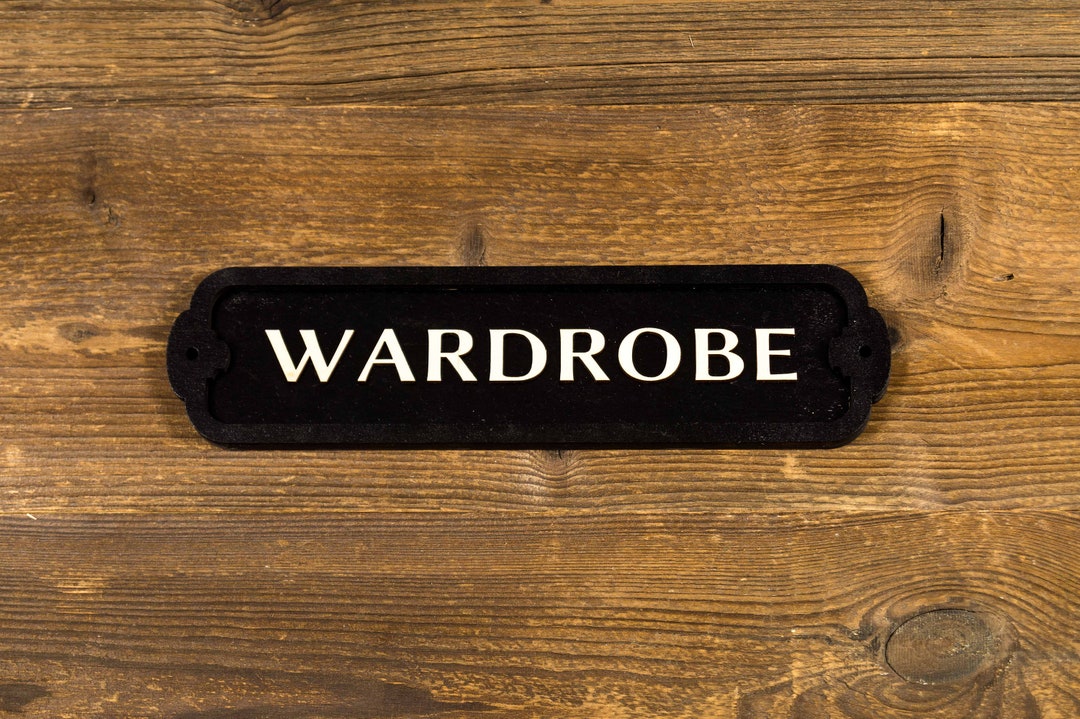 Wood Wardrobe Door Sign. Closet Sign. Vintage Style Wall Plate. - Etsy