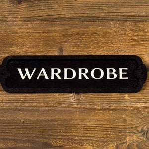 Wood Wardrobe Door Sign. Closet Sign. Vintage Style Wall Plate. - Etsy