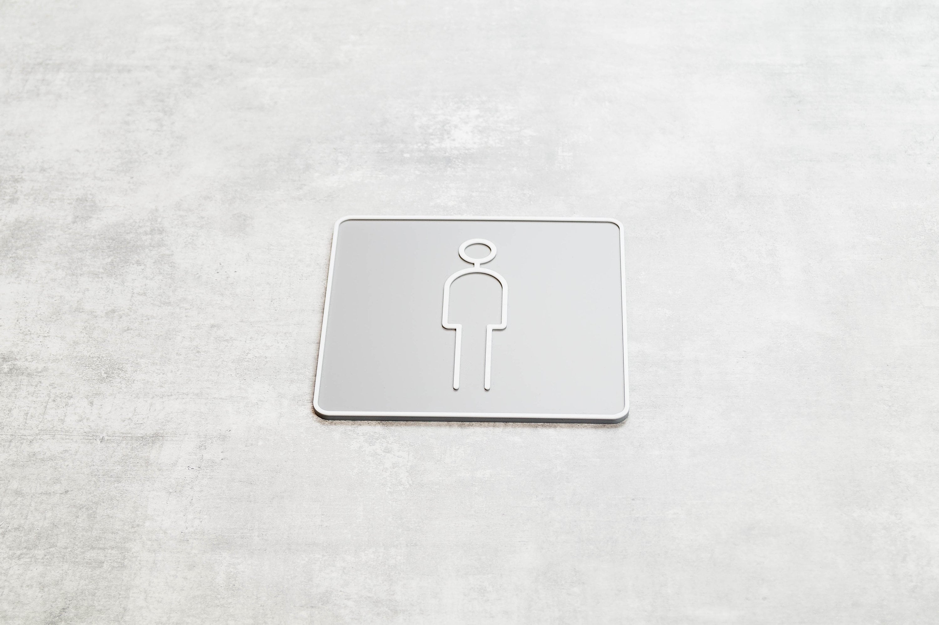 Modern 3D Printed Men Restroom Sign - Sleek Bathroom Door Decor - Male ...