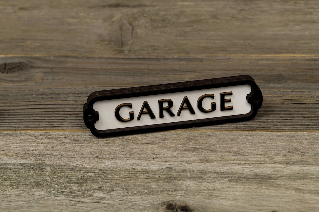Wooden Garage, Parking Lot Door Sign. Vintage British Railway Style ...