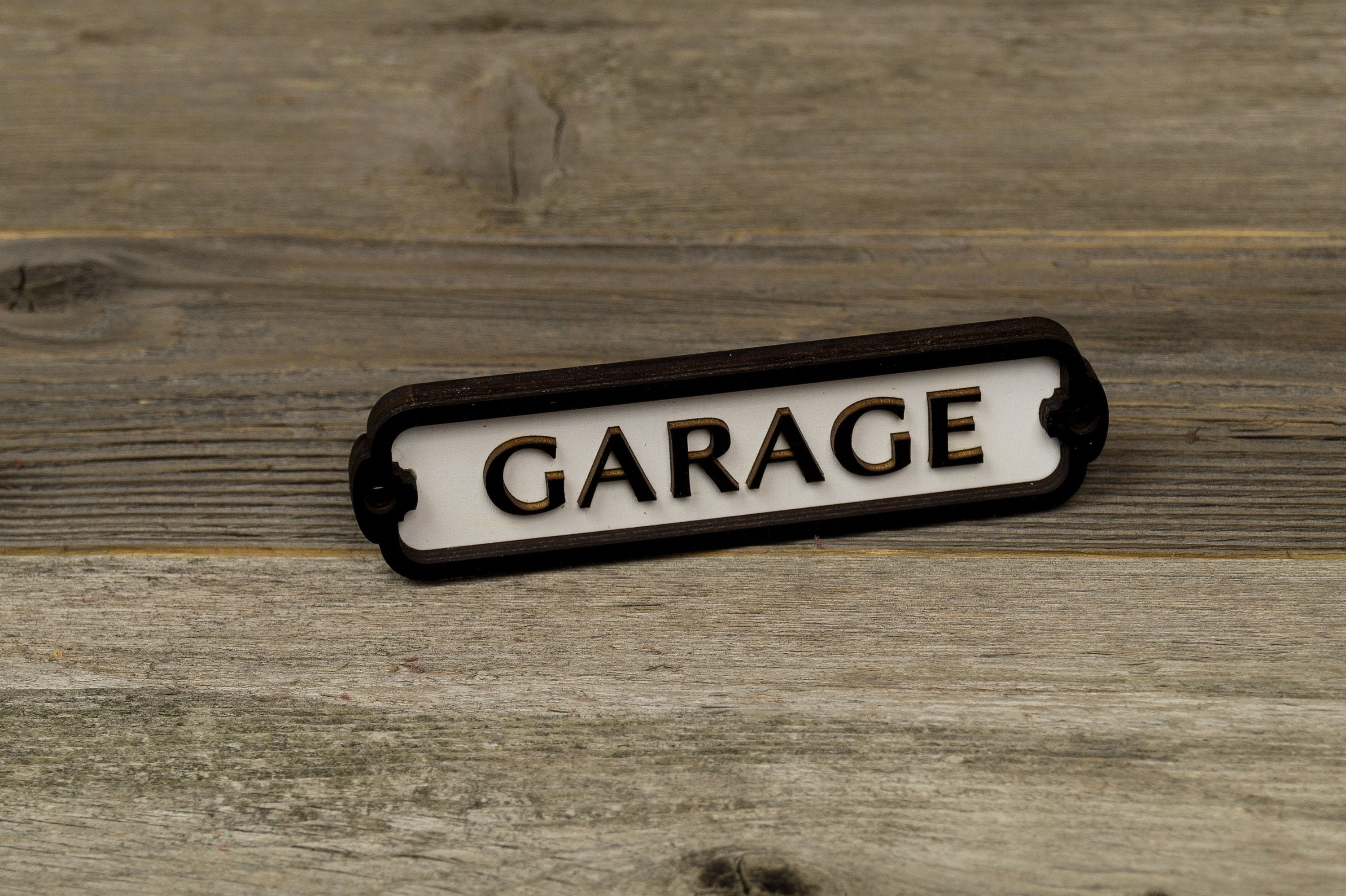 Wooden Garage, Parking Lot Door Sign. Vintage British Railway Style ...