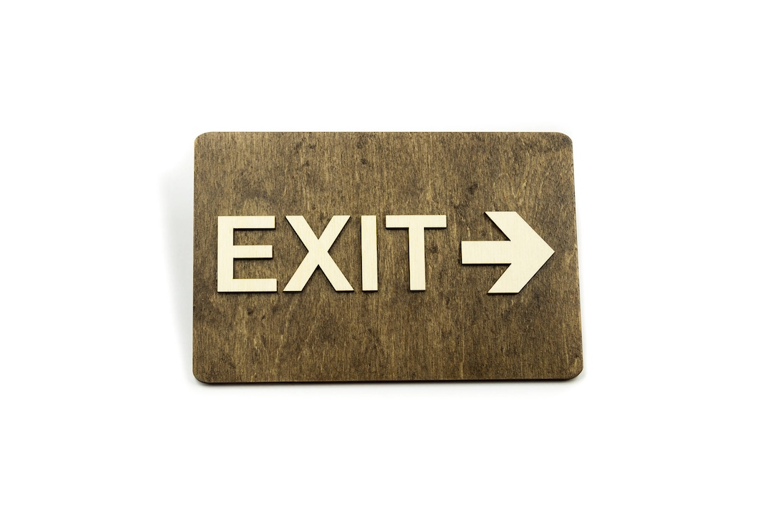 Exit Directional Sign, WC Sign, Restroom Door Sign, Office, Restaurant ...