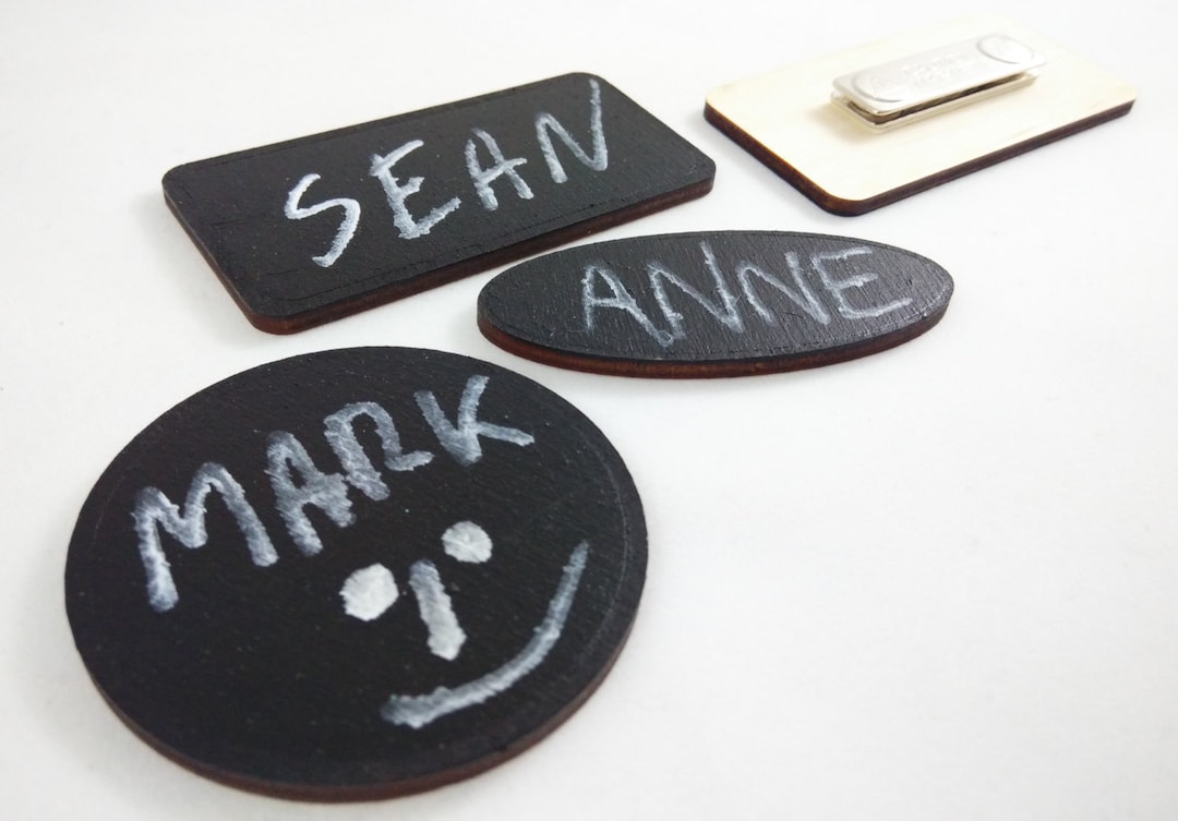10 Pcs. Set, Chalkboard Magnetic Name Tags, Name Tags, Name Badges ...